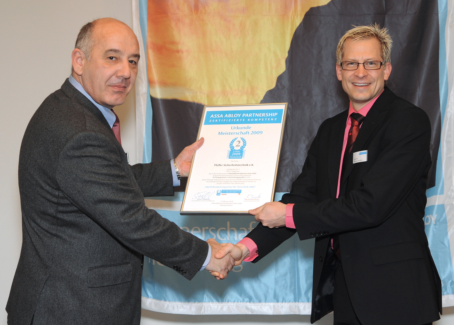 ASSA ABLOY PARTNERSHIP-Meisterschaft 2009 - das Unternehmen hat seine ...