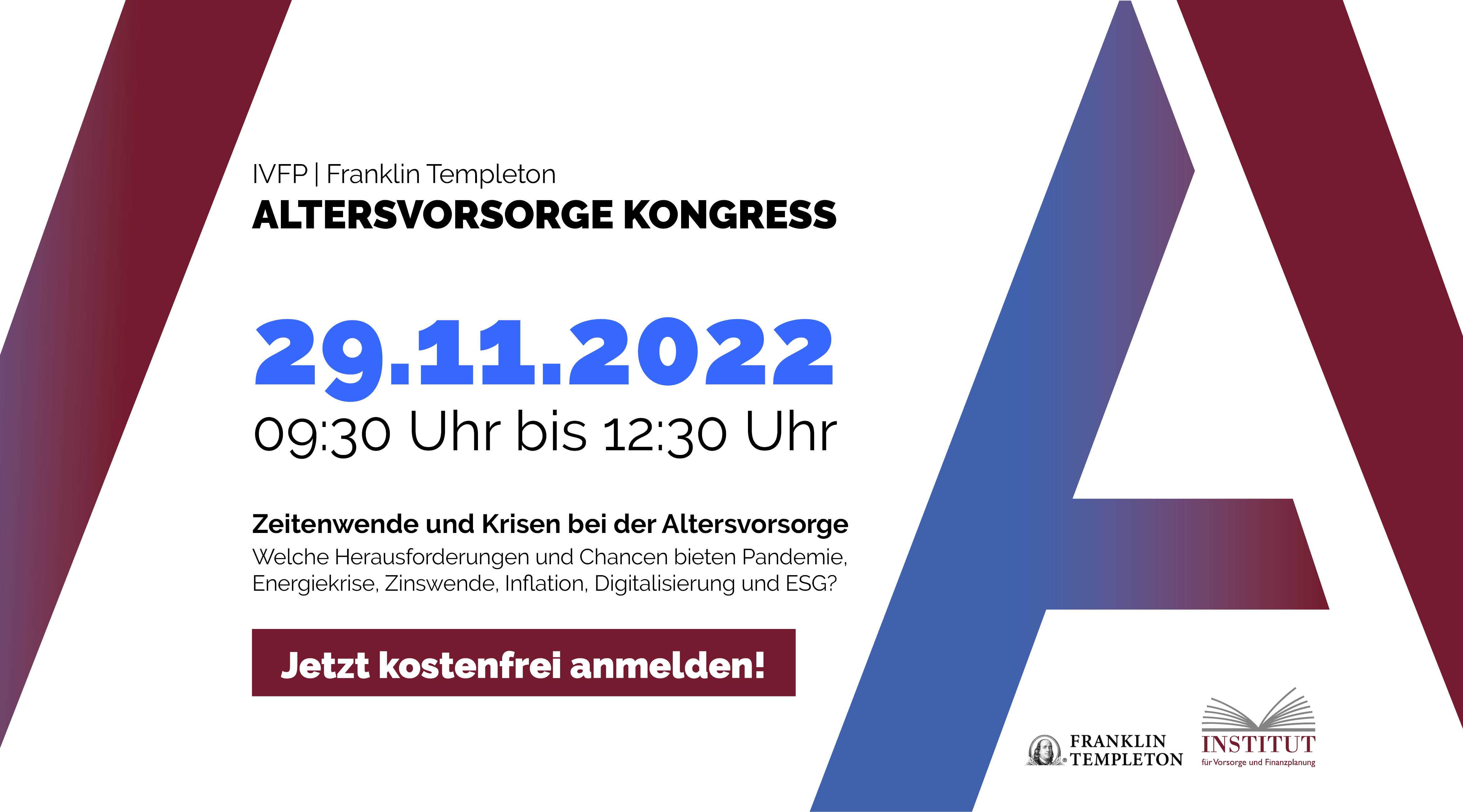 Altersvorsorge-Kongress 2022 des IVFP und Franklin Templeton, Institut ...