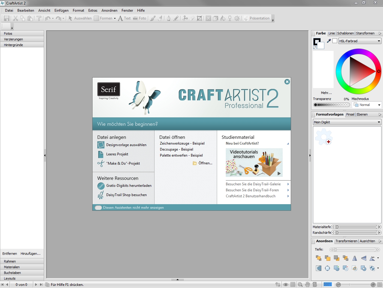Digitale Bastelarbeiten und Fotobücher mit CraftArtist 2 Pro von Serif ...