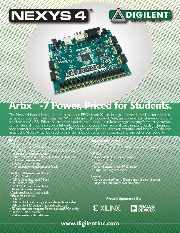 Digilent bringt das neue Nexys 4 Artix-7 FPGA Board auf den Markt ...