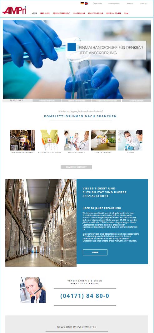 Relaunch des Internetauftritts bei AMPri, AMPri Handelsgesellschaft mbH ...