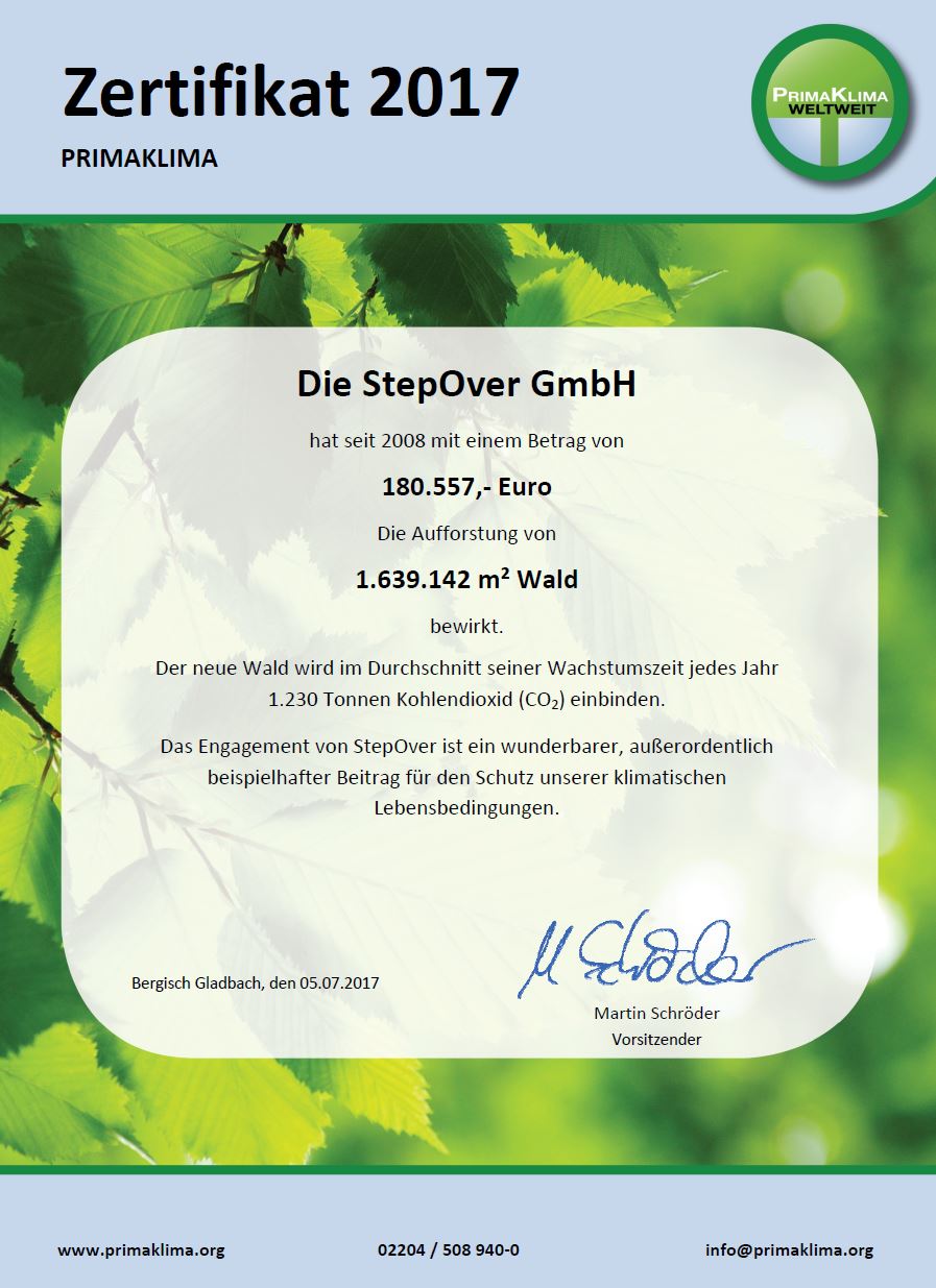 Wir schützen unsere Umwelt!, StepOver GmbH, Story - PresseBox