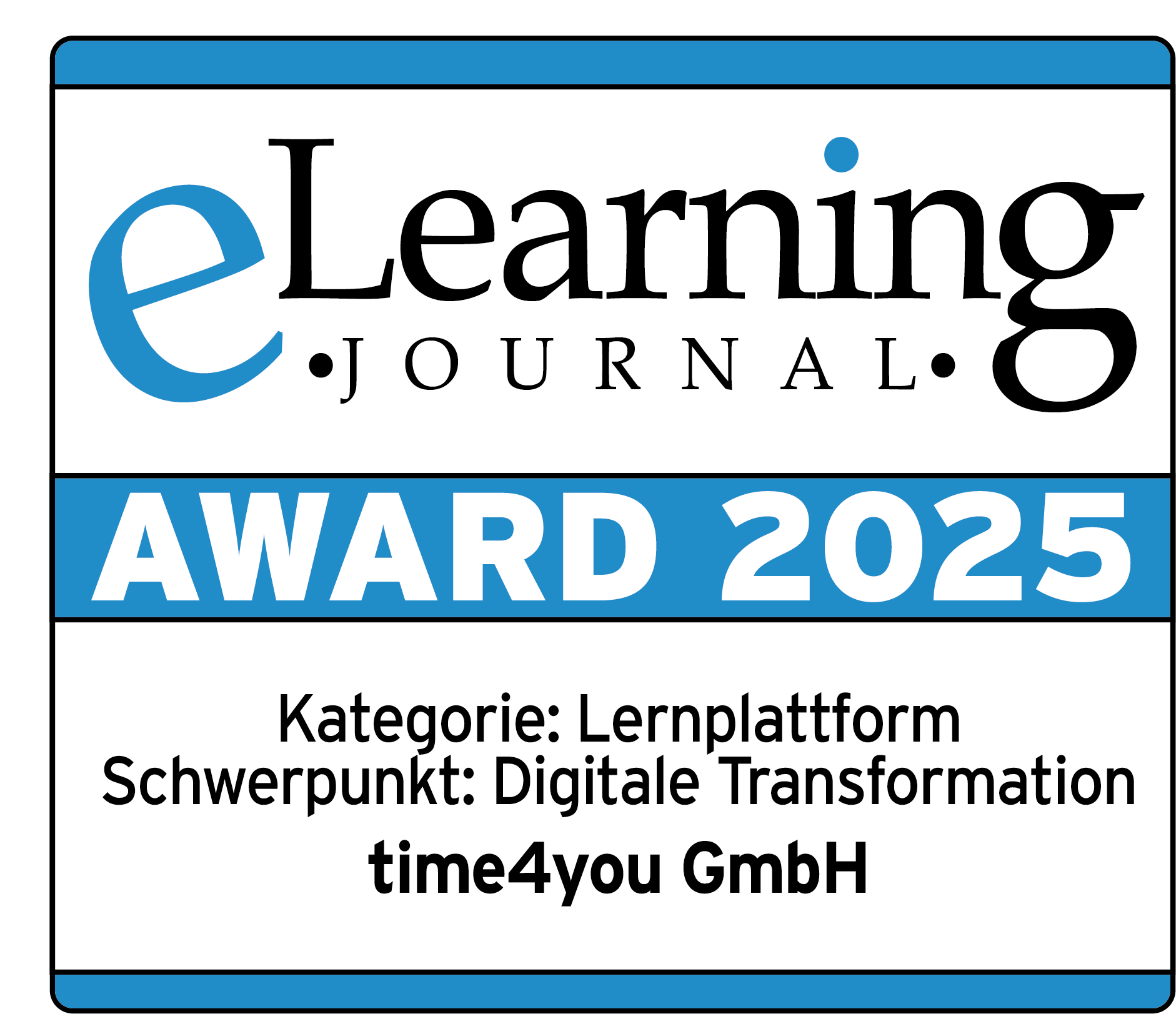 Digitale Verwaltung und time4you mit e-Learning Award 2025 prämiert, time4you GmbH communication ...