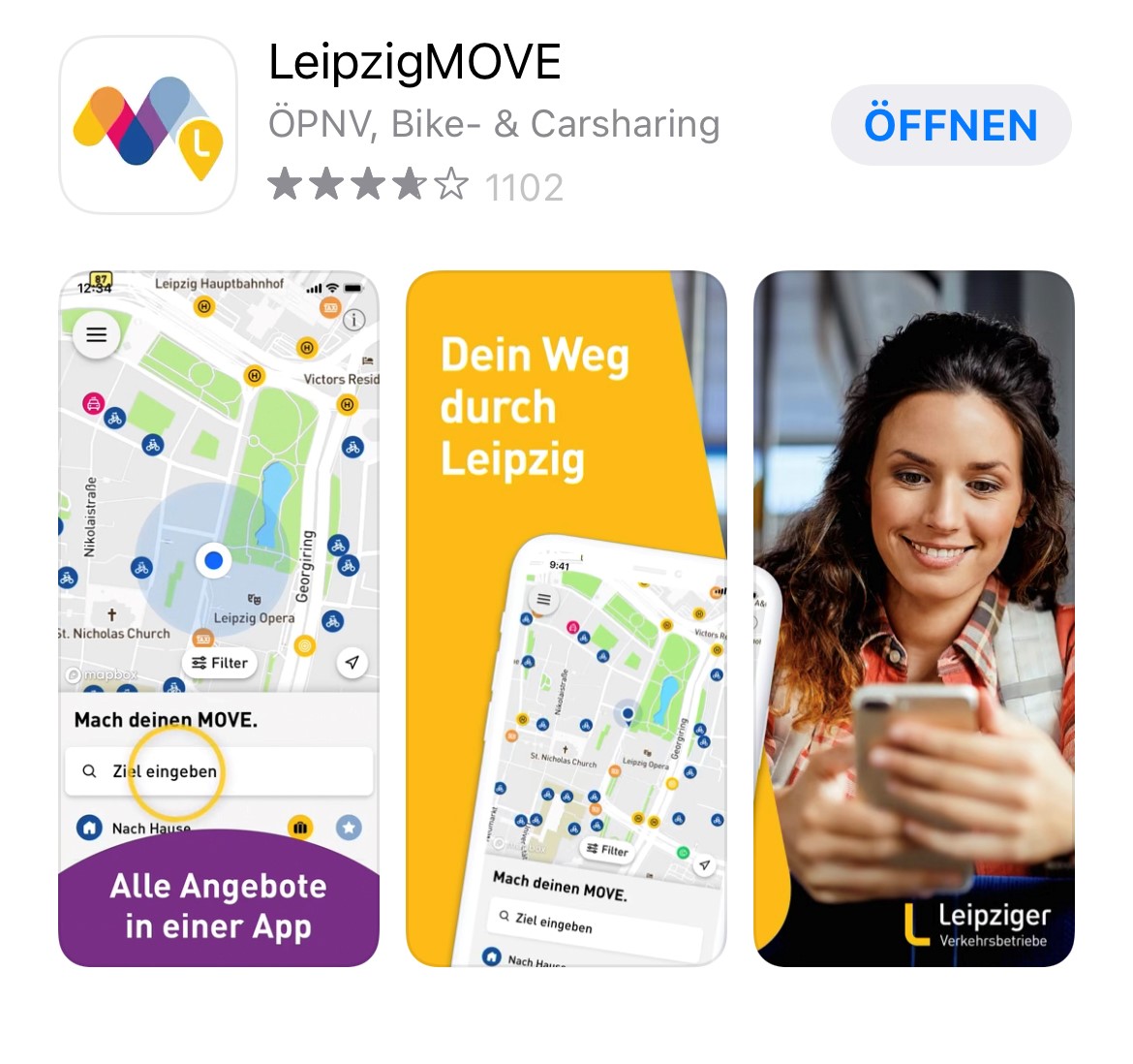 Neues Release LeipzigMOVE App in den App Stores veröffentlicht von LVB ...