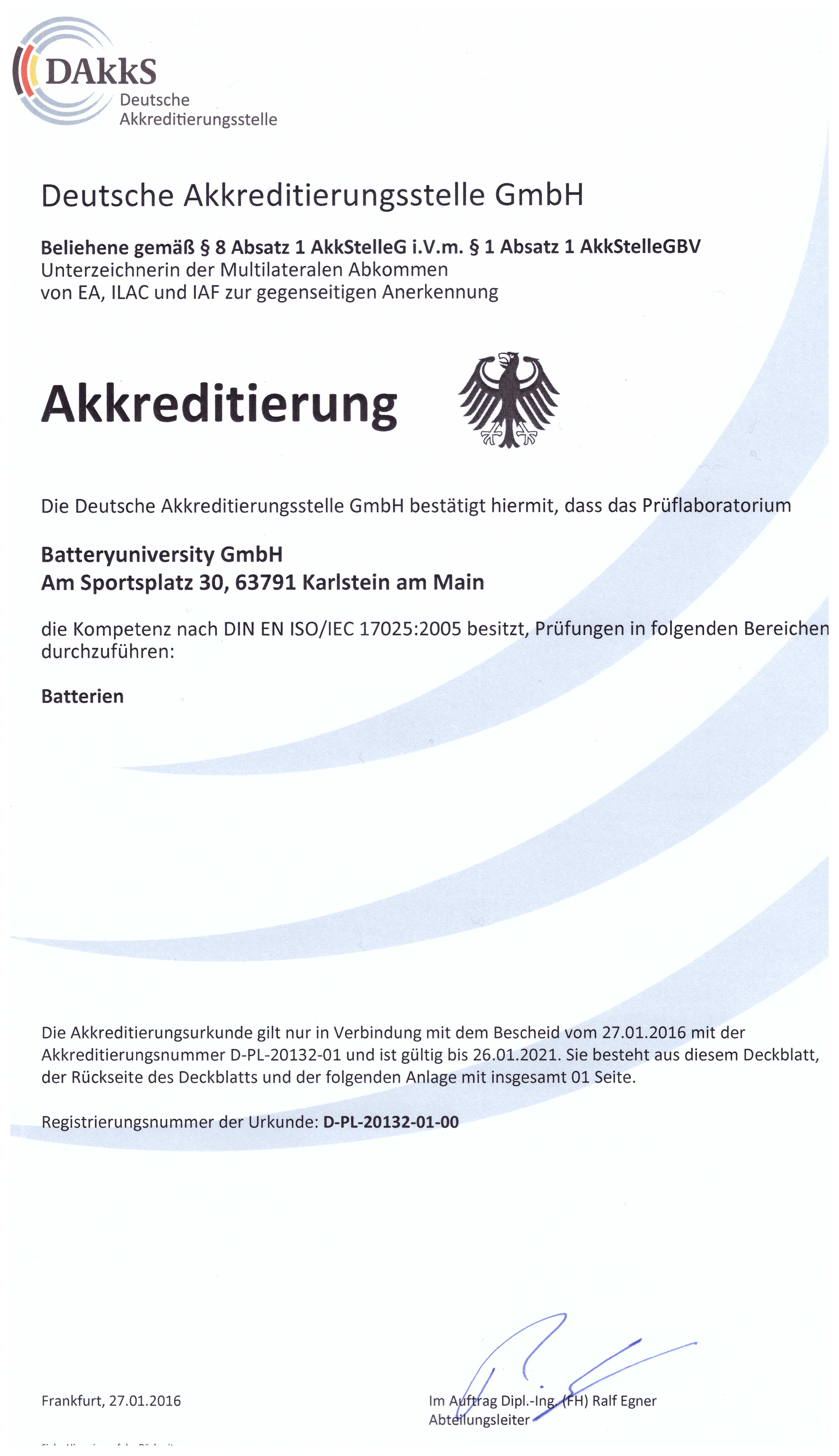 DAkkS accredits Batteryuniversity for battery tests according to DIN EN ...