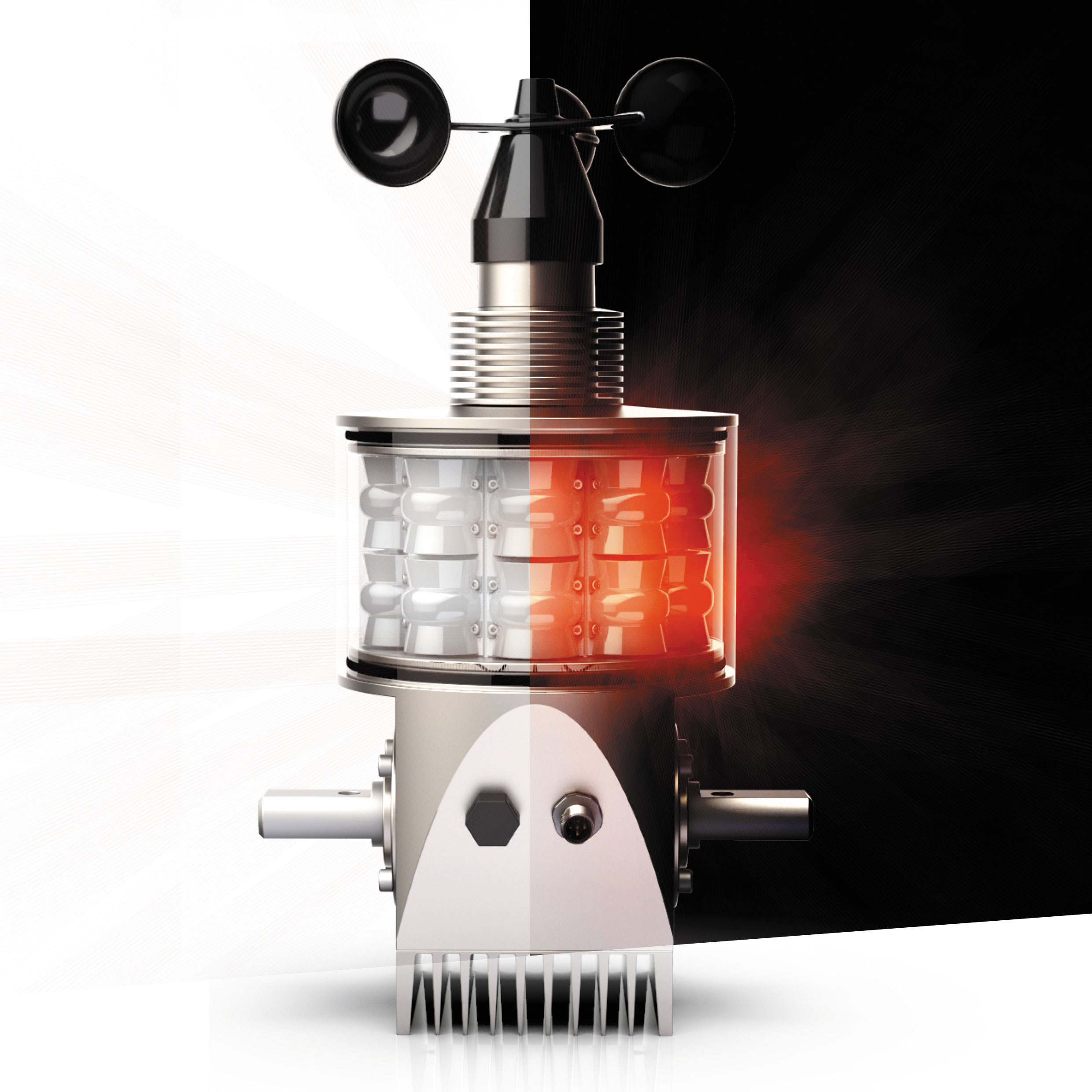 Windmesser von FSG mit integriertem Hindernis- oder Gefahrenfeuer, FSG ...