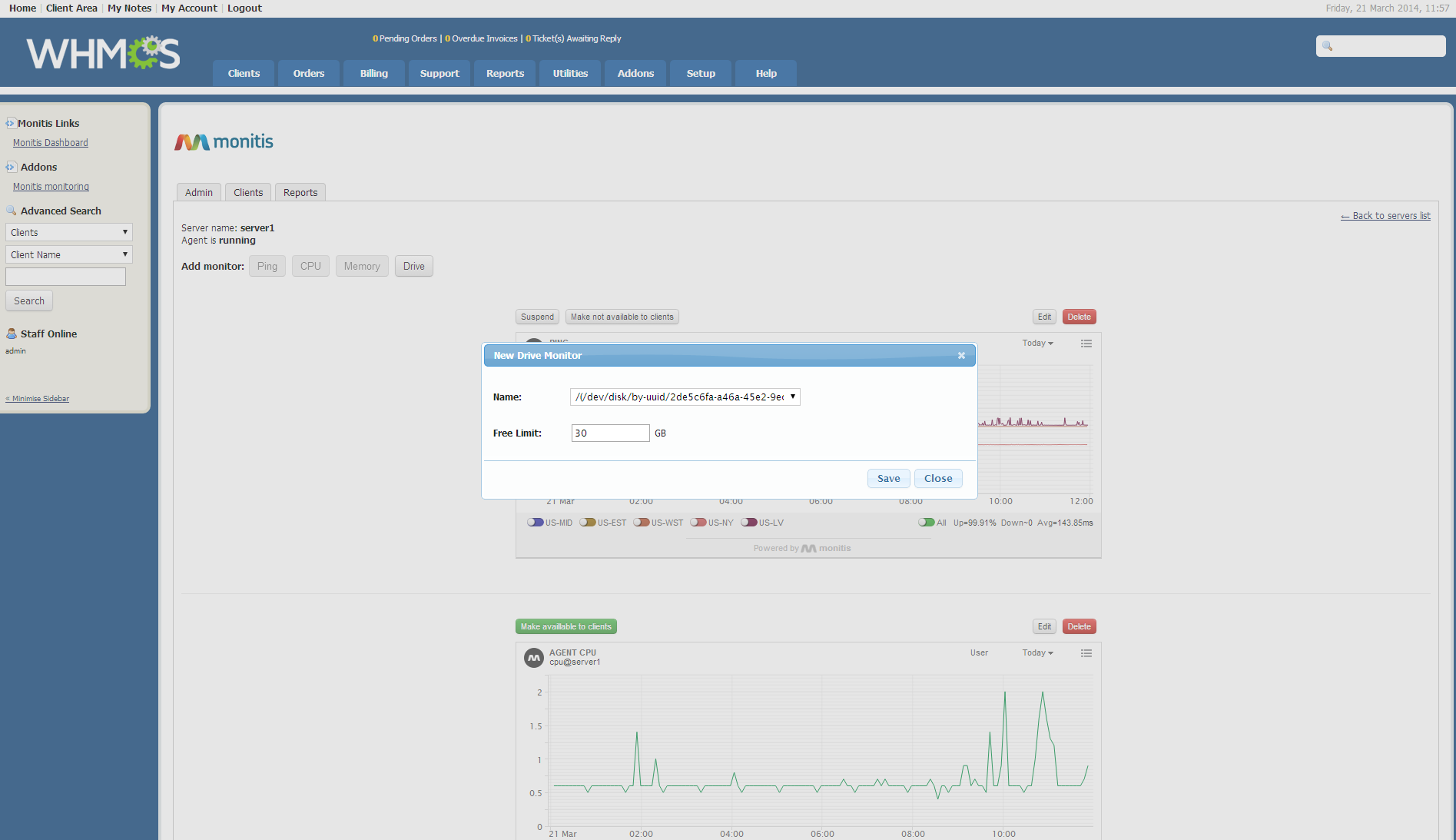 Neues Add-On integriert Monitis in WHMCS, TeamViewer Germany GmbH ...