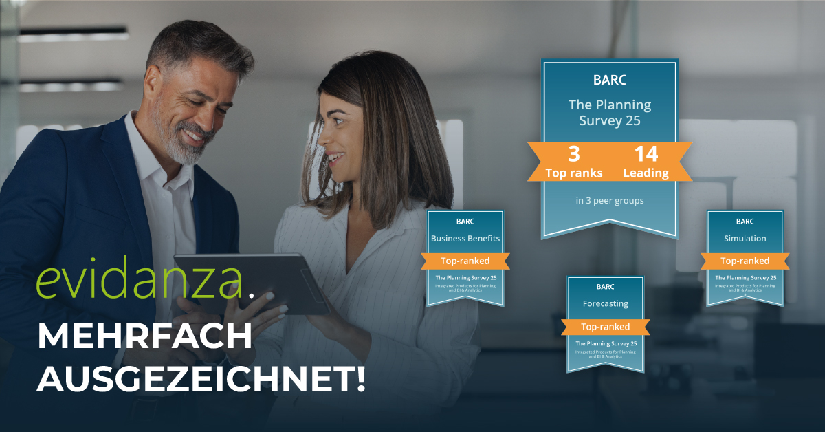 evidanza erzielt Top-Platzierungen im BARC Planning Survey 2025 ...