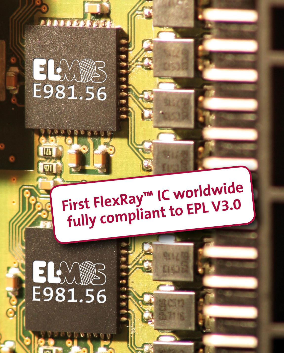 Erster FlexRay™ EPL V3.0 konformer Baustein weltweit, Elmos ...