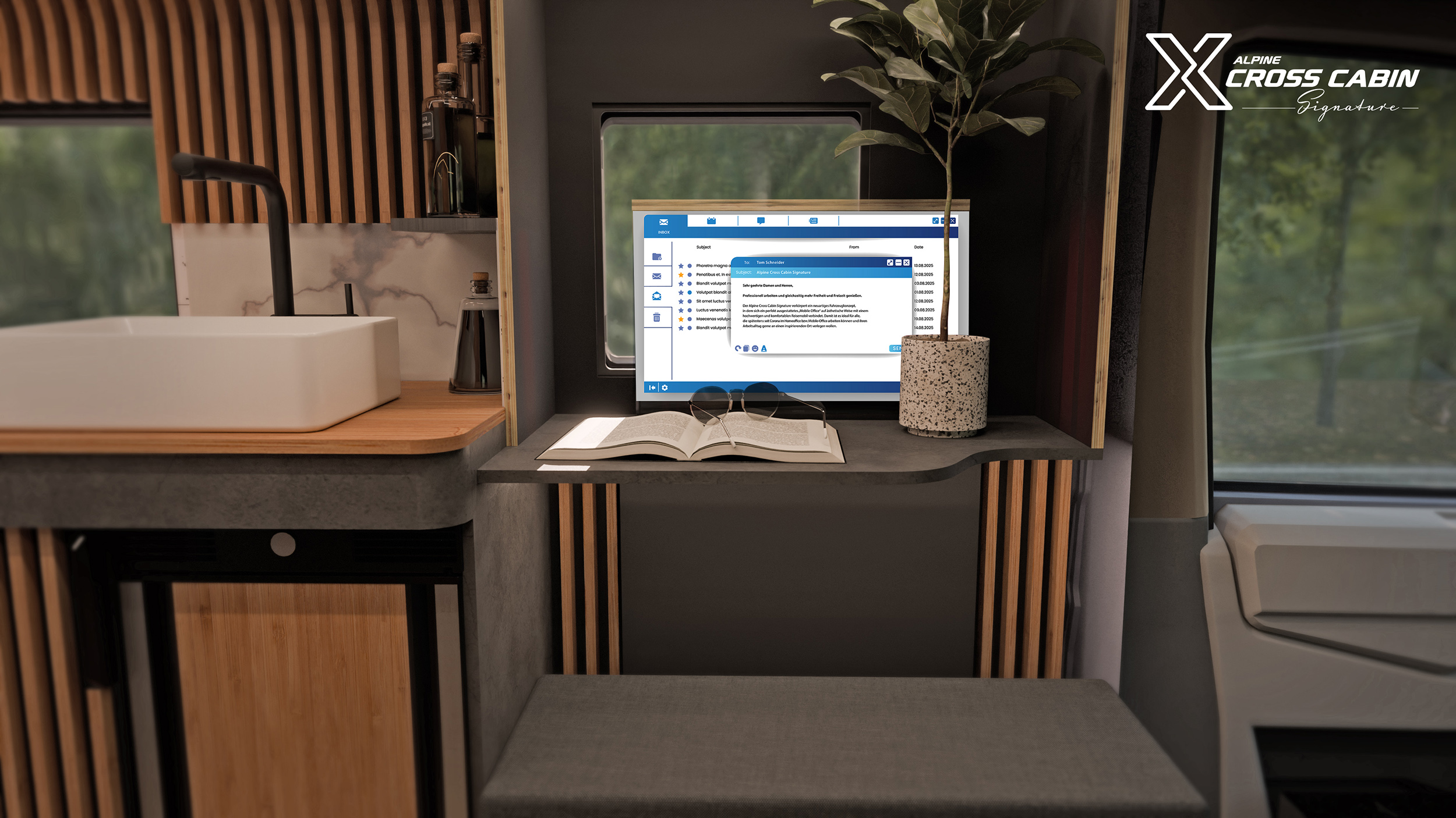 Alpine Cross Cabin Signature: Verkaufsstart des zukunftsweisenden New Work Vans auf der CMT ...