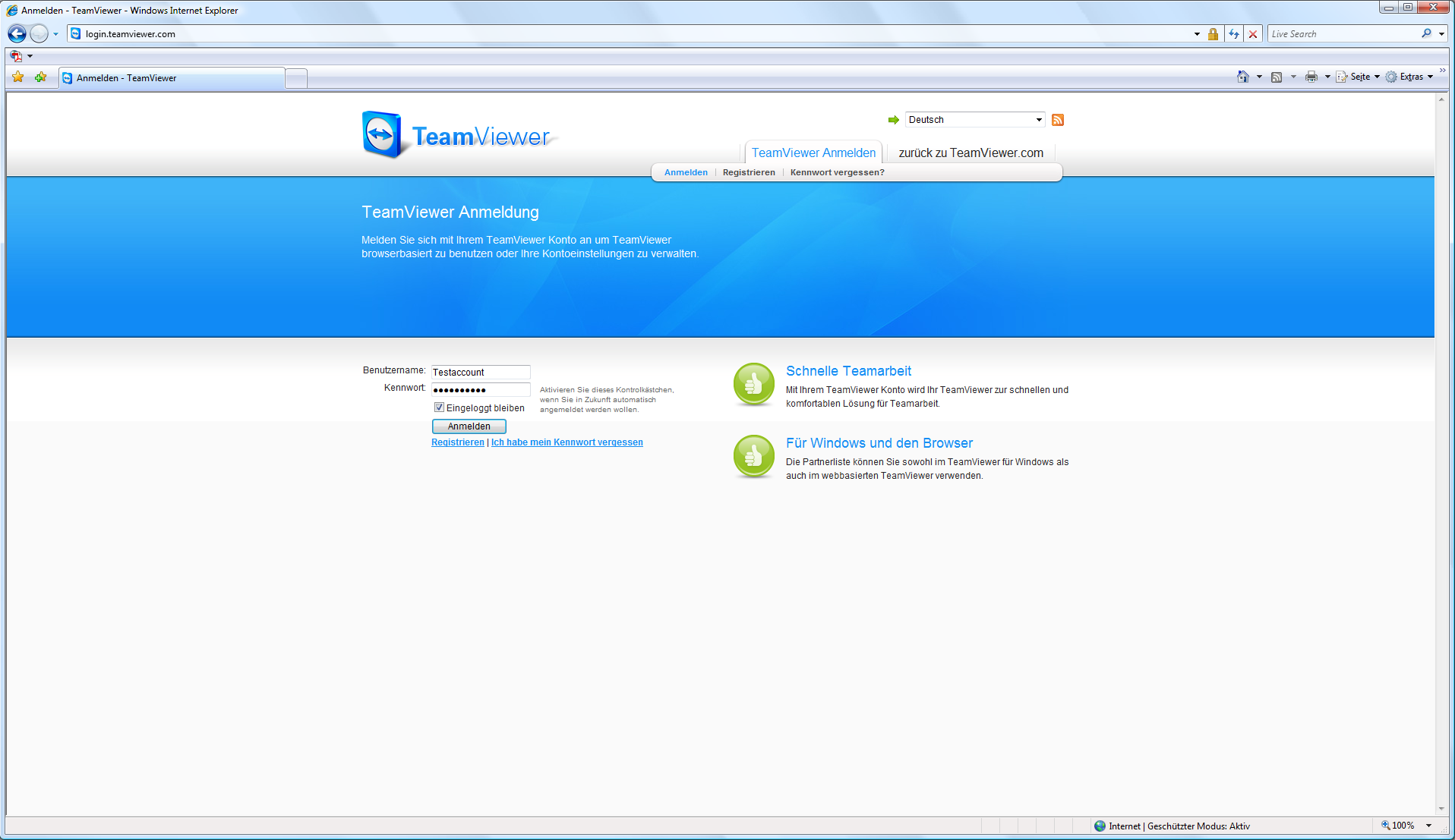 Browserbasierte Fernsteuerung: TeamViewer 4 bietet ...