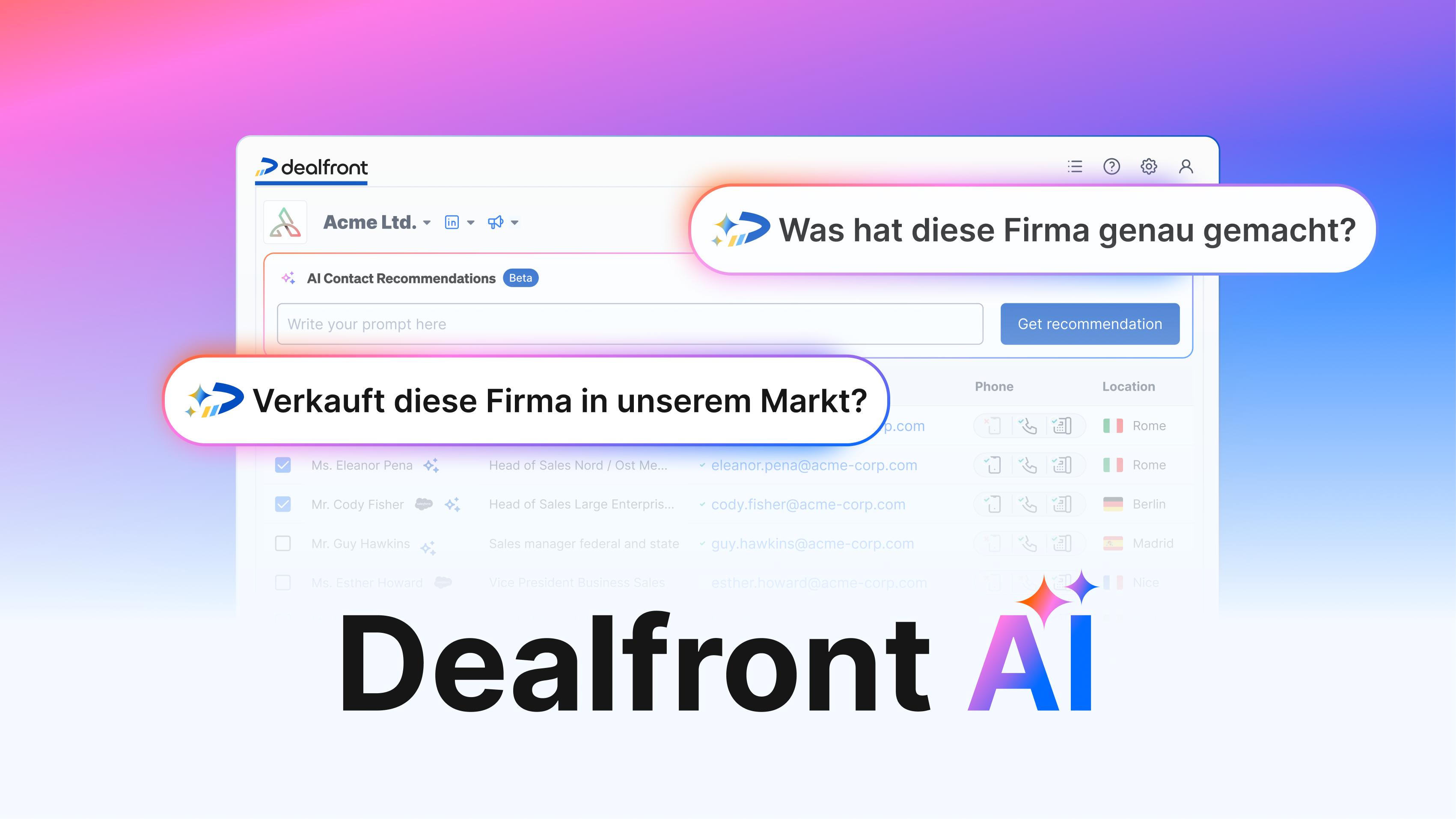 Dealfront launcht KI-Feature für smarte Sales-Pipelines, Dealfront ...