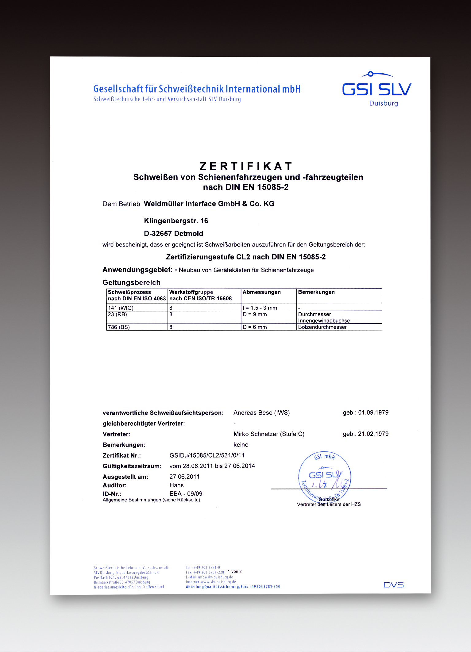 Klippon® enclosure production certified by the German-based institute ...