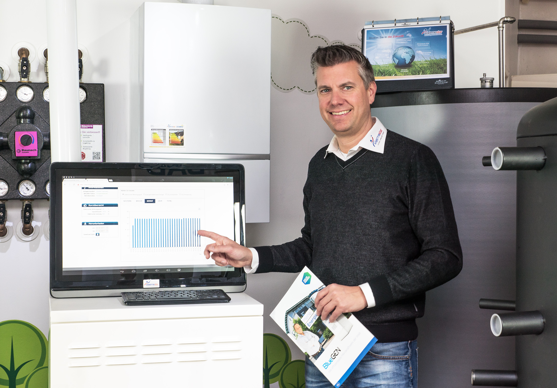 SOLIDpower auf der ISH 2017: Brennstoffzellen-Energiegerät BlueGEN ...