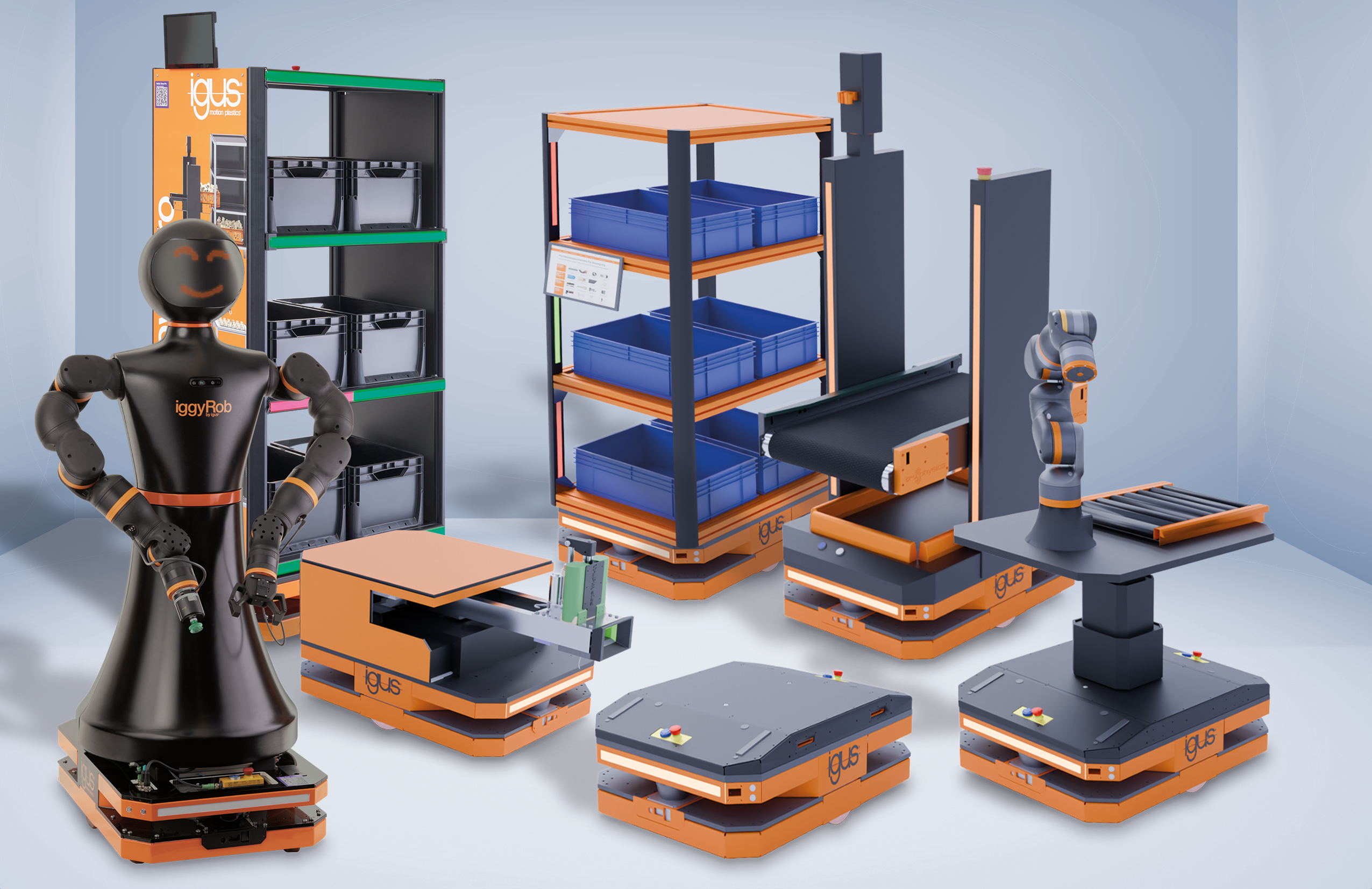 ReBeLMove Pro: modular robot platform for logistics, assembly and handling, igus® GmbH, Story ...