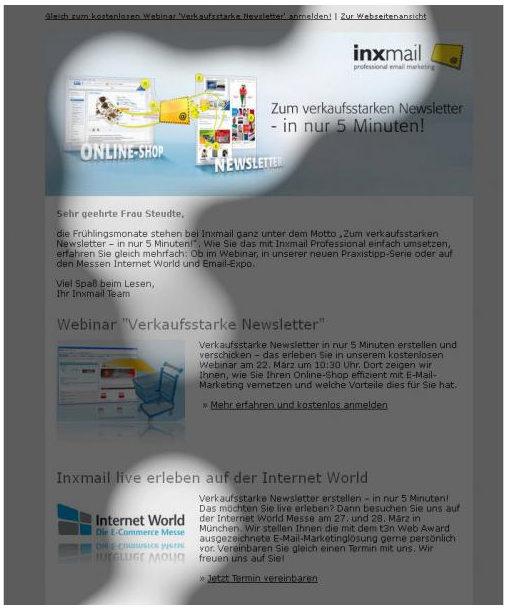 Inxmail Professional 4.2 integriert Eye-Tracking-Prüfung, Inxmail GmbH, Story - PresseBox