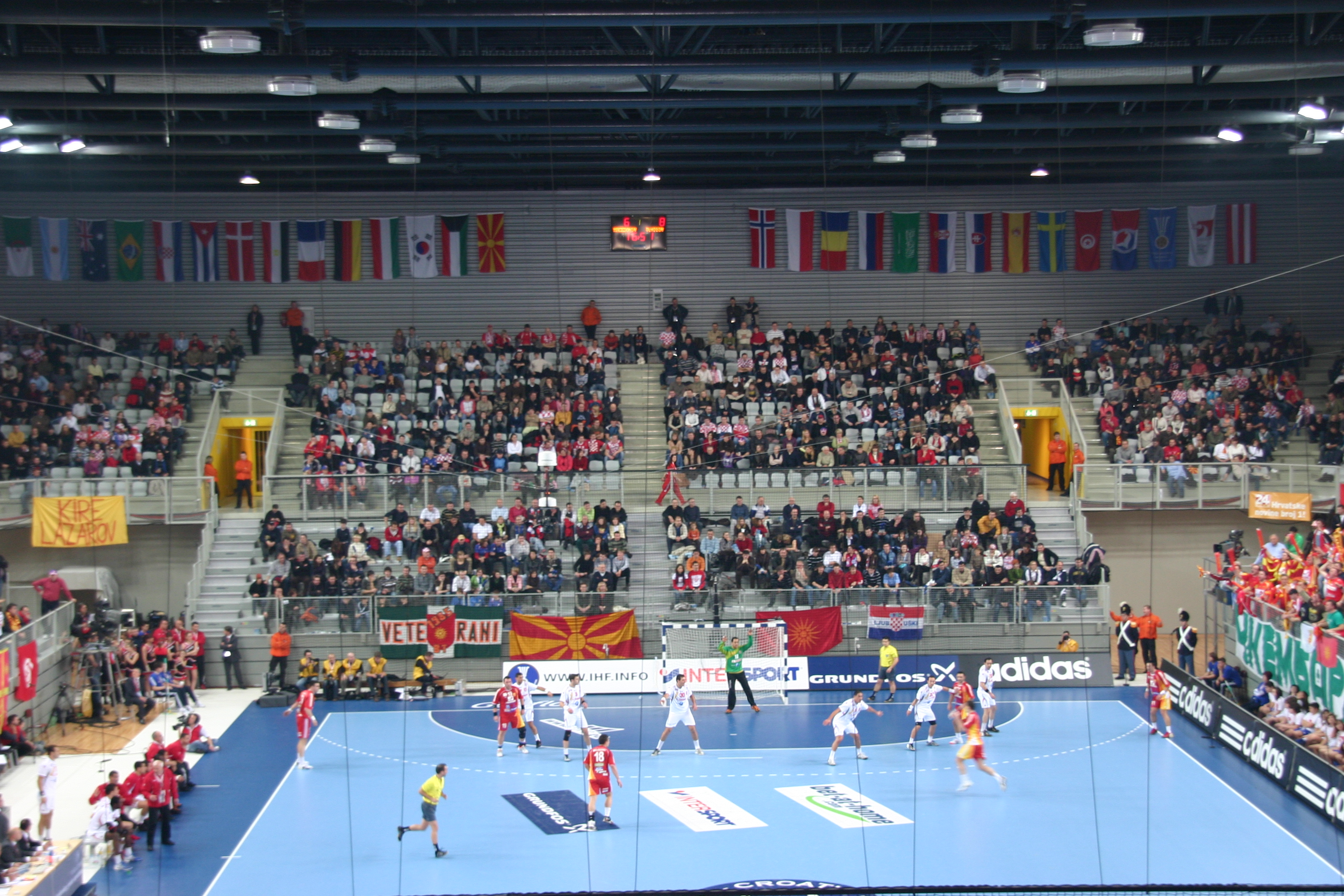 Max Bögl Arena in Varazdin ist Austragungsort für die EHF Handball ...