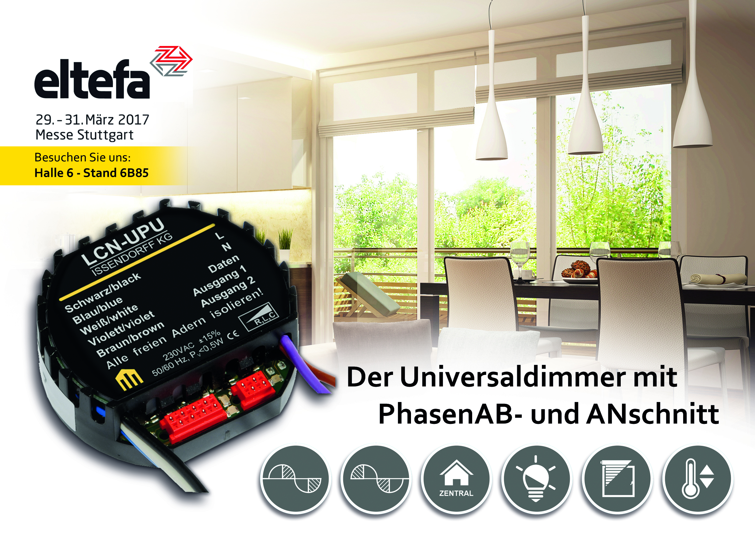 LCN-UPU: Neues Sensor-/Aktormodul mit Universaldimmer für die Unterputzdose, ISSENDORFF KG ...