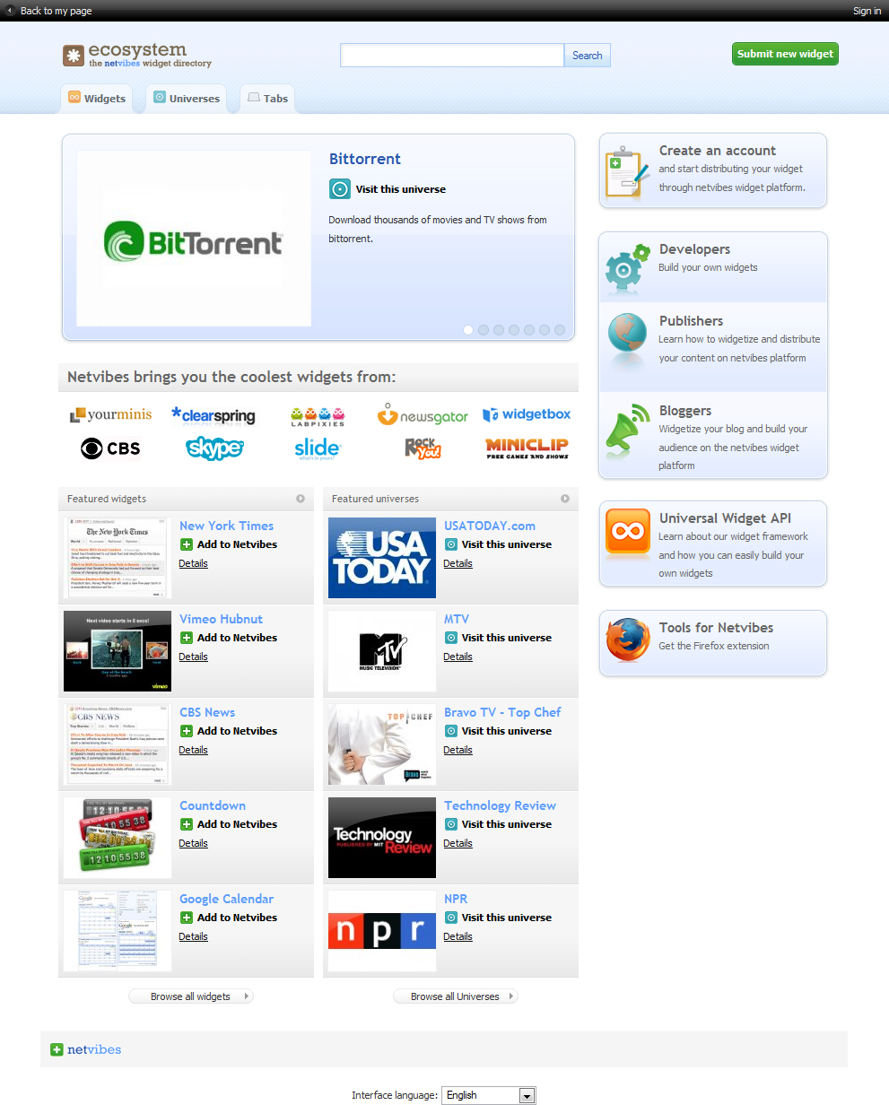 Das Universal Widget API von Netvibes: Ein neuer Standard für die ...