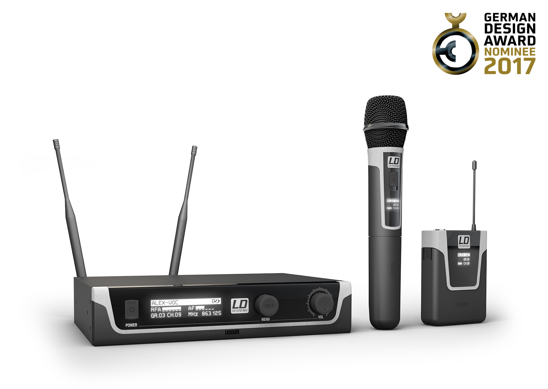 Con la serie U500 de LD Systems, transmisión en el hueco dúplex libre ...