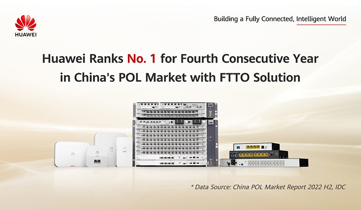 FTTO-Lösung von Huawei: Das vierte Jahr in Folge die Nummer 1 auf dem chinesischen POL-Markt ...