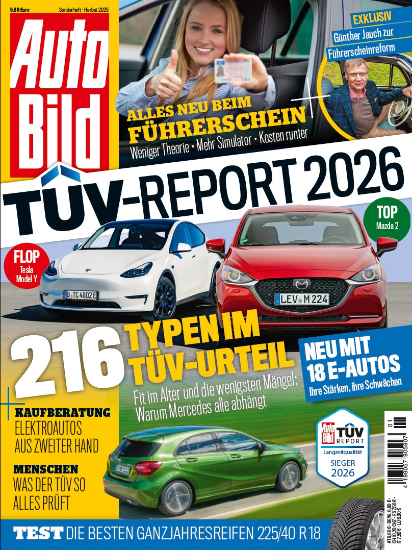 Gebrauchtwagen im Check: Neuer AutoBild TÜV-Report 2026, TÜV Rheinland ...