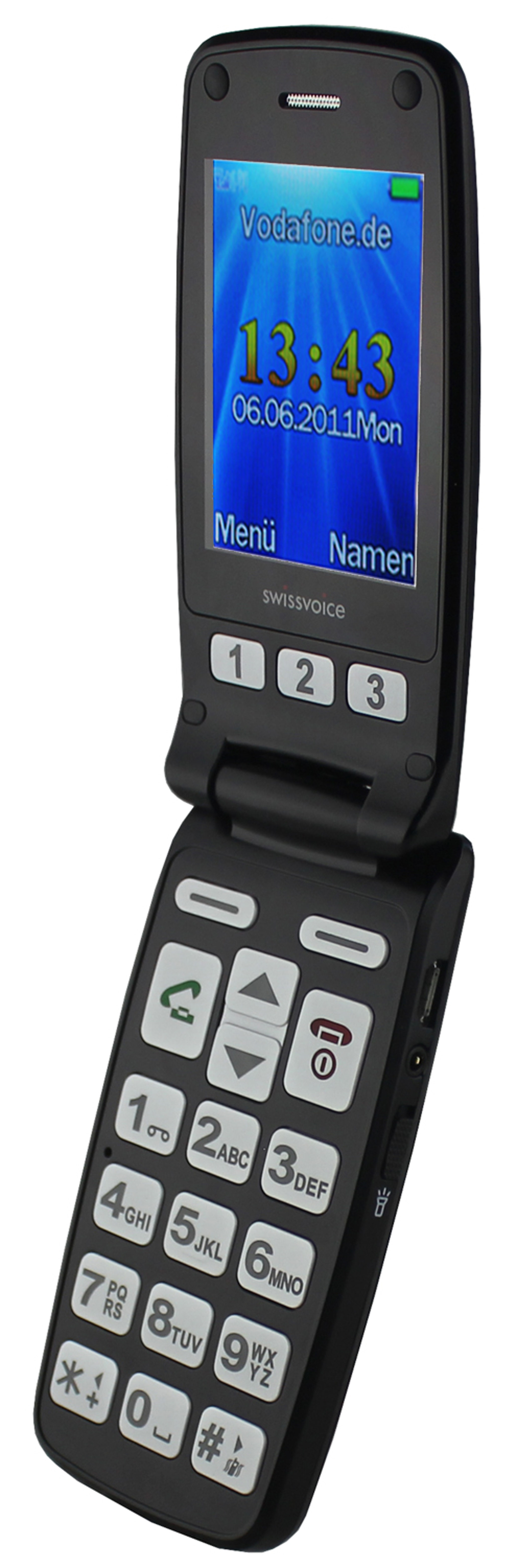 Swissvoice MP40 – erstes Großtasten-Handy von Swissvoice im Klapp ...