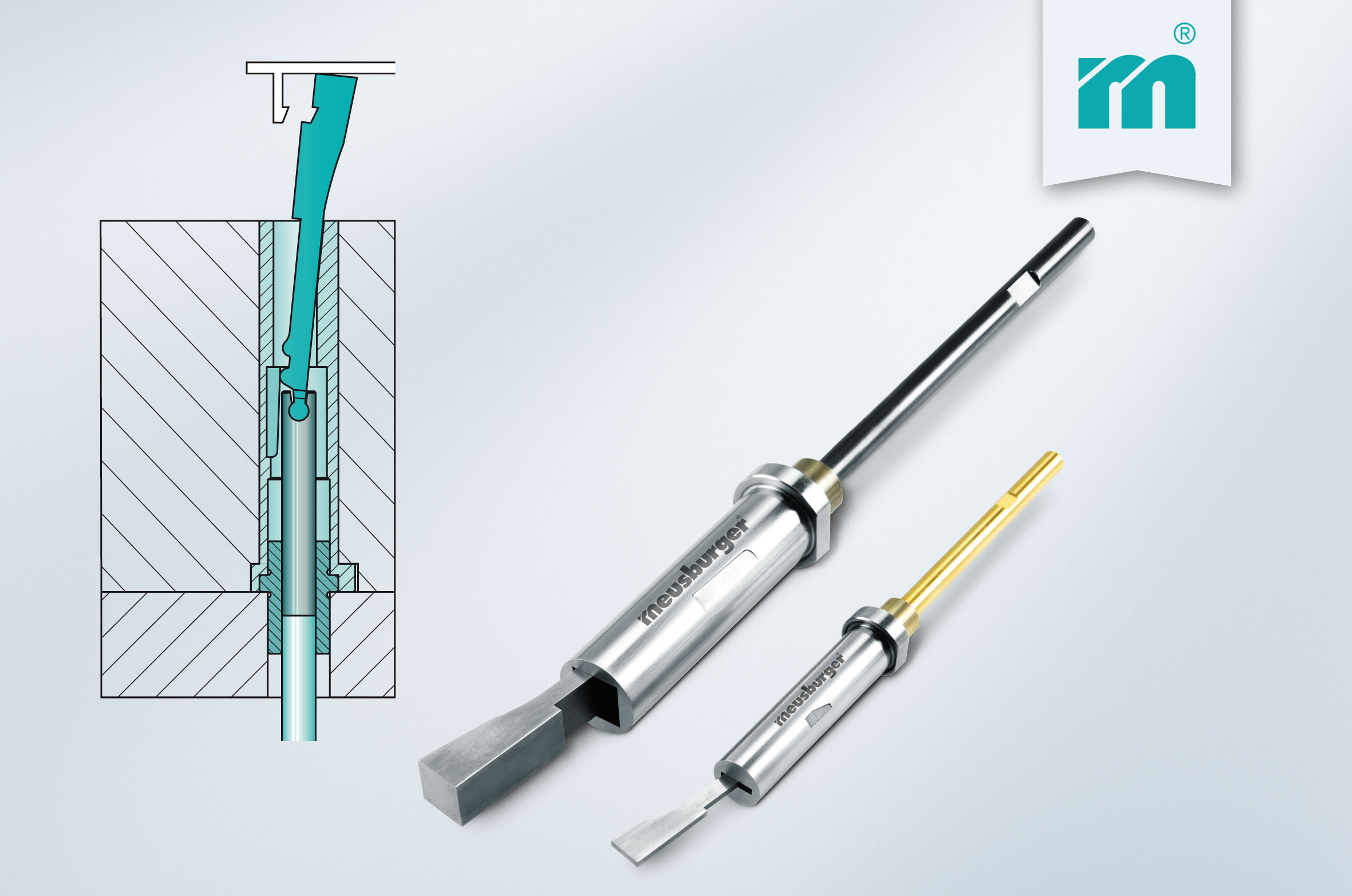 NEW at Meusburger - E 3260 Flexible ejector with guiding, Meusburger ...