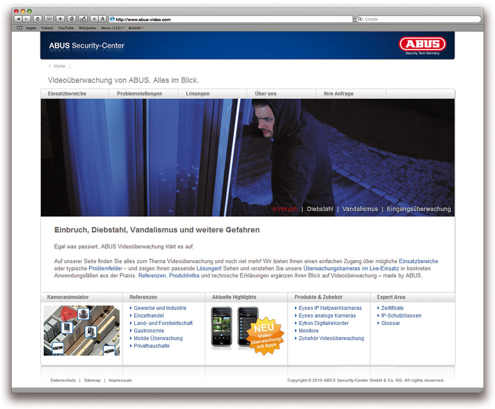 Neue ABUS Website verschafft Durchblick in der Videoüberwachung, ABUS ...
