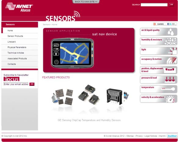 Avnet Abacus präsentiert neue Sensor Microsite www.avnet‐abacus.eu ...