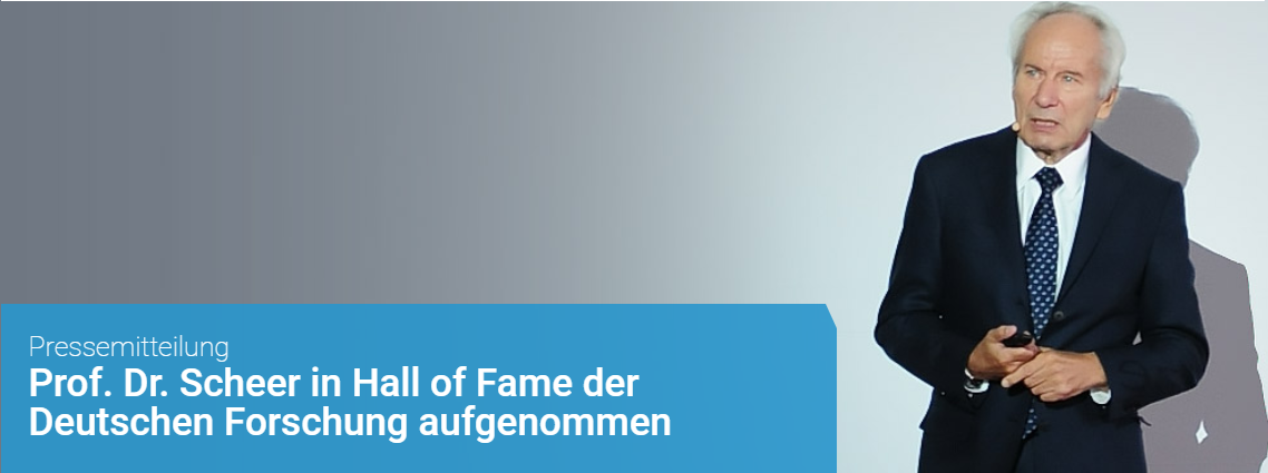 Prof. Dr. Dr. h.c. mult. August-Wilhelm Scheer in Hall of Fame der ...