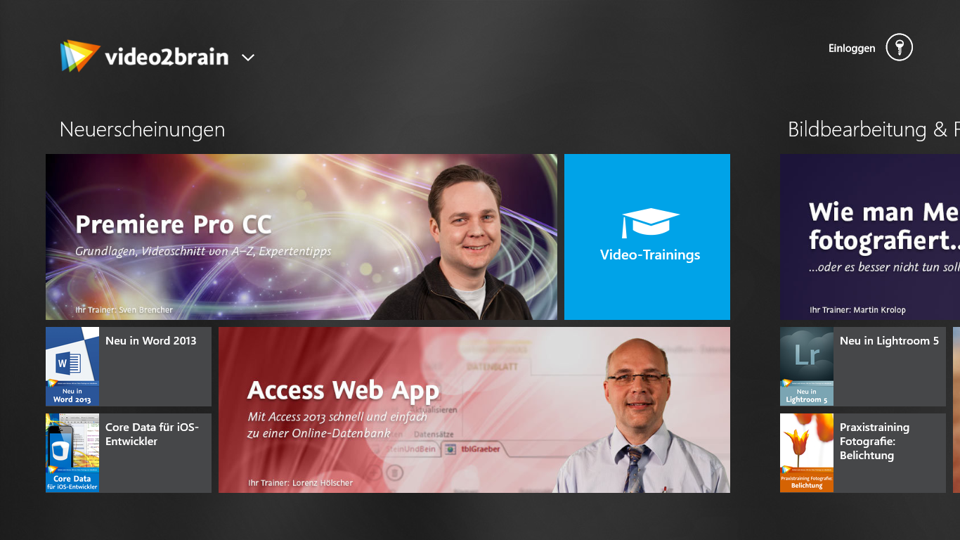 Weiterbildung rund um die Uhr: Neue Windows App von video2brain ...