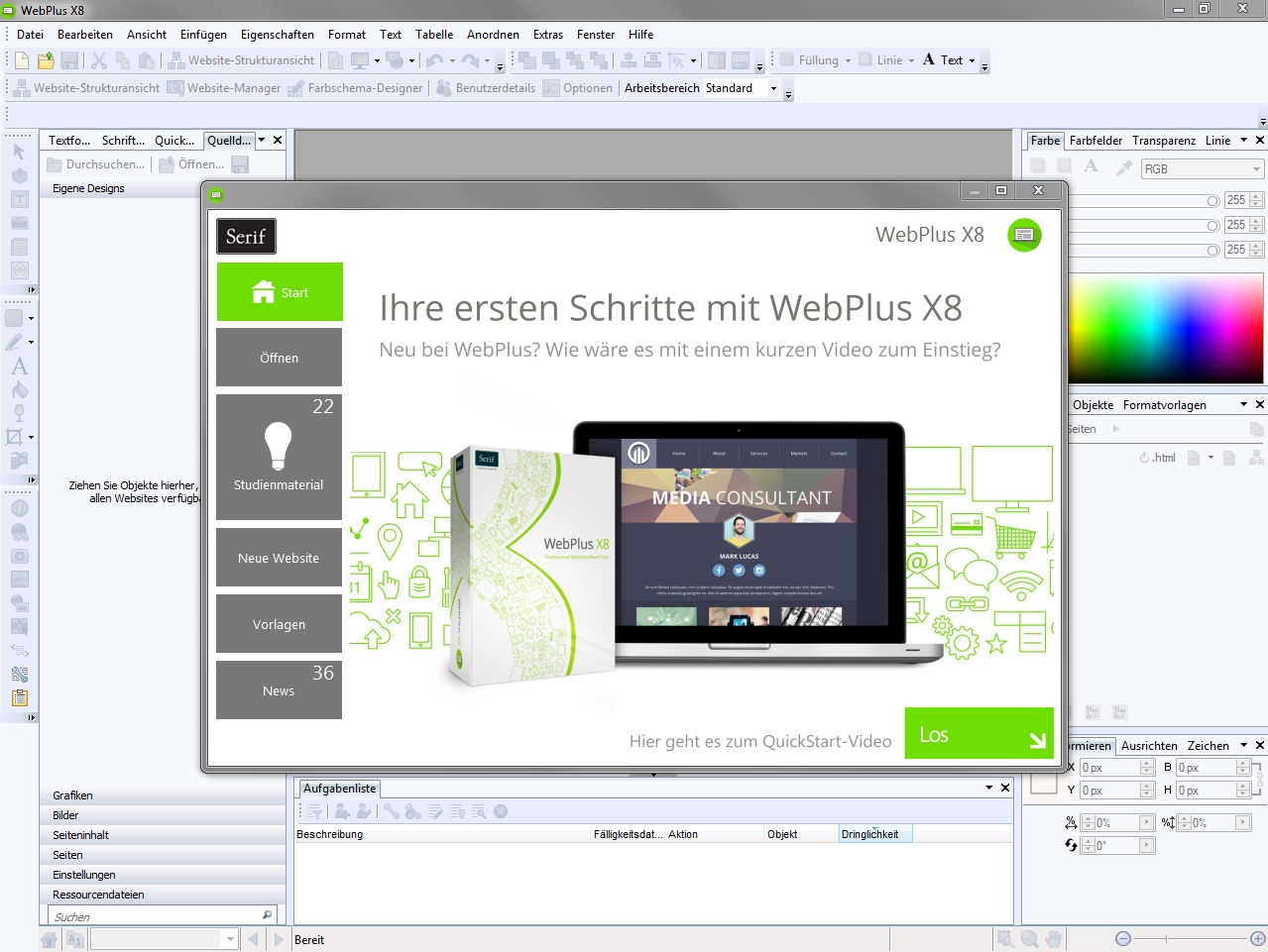 Einfach tolle Websites gestalten mit Serif WebPlus X8, Avanquest ...