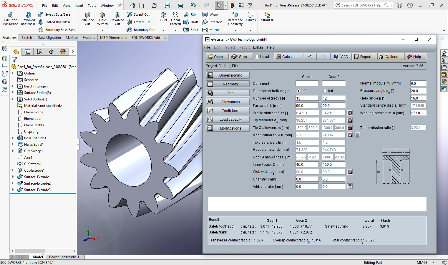 New Integration of the Calculation of Gears, Shafts, etc. in 3D CAD ...