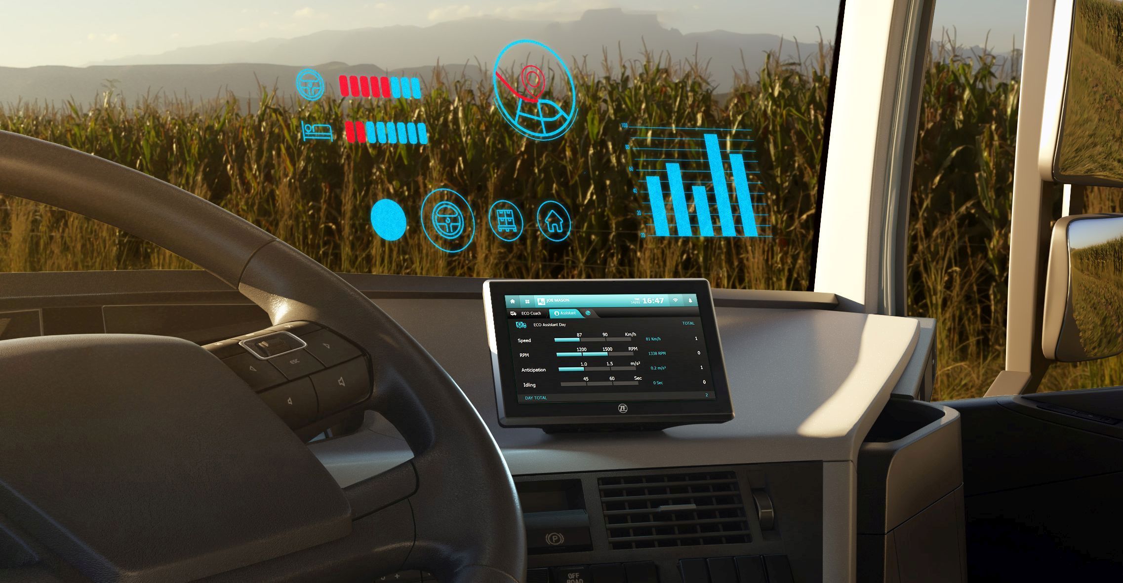 ZF-Weltpremiere: Bordcomputer SCALAR EVO Touch bietet zukunftsweisendes ...