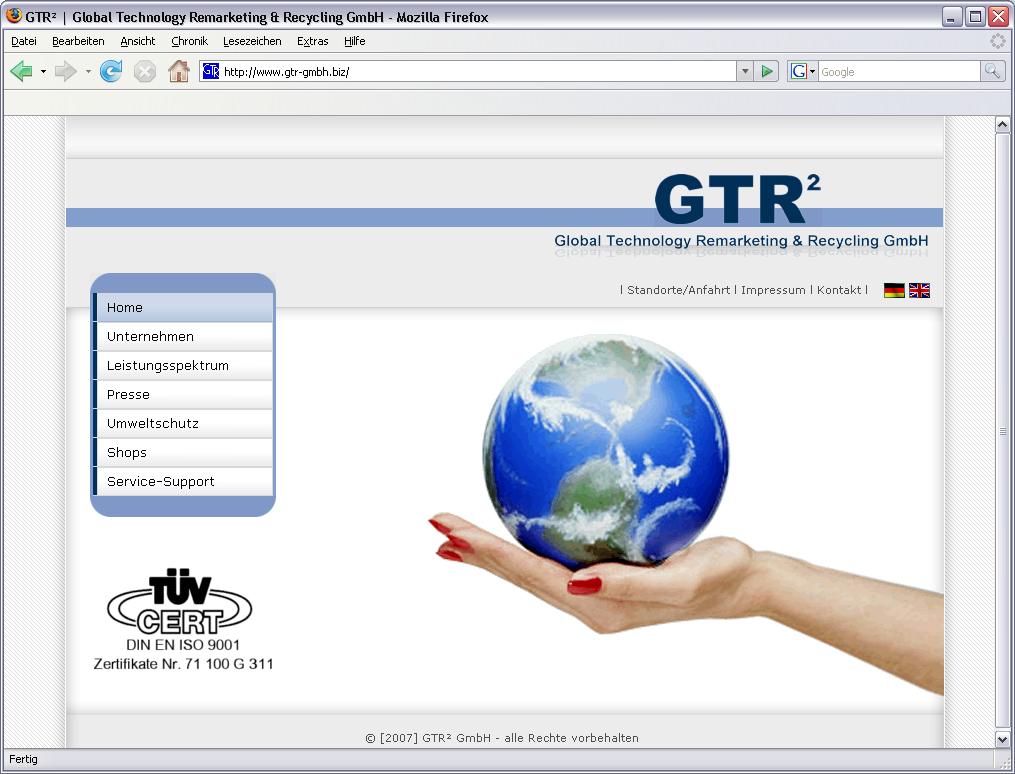 Die GTR² GmbH präsentiert ihren neuen Internet-Auftritt, GTR² Global Technology Remarketing ...