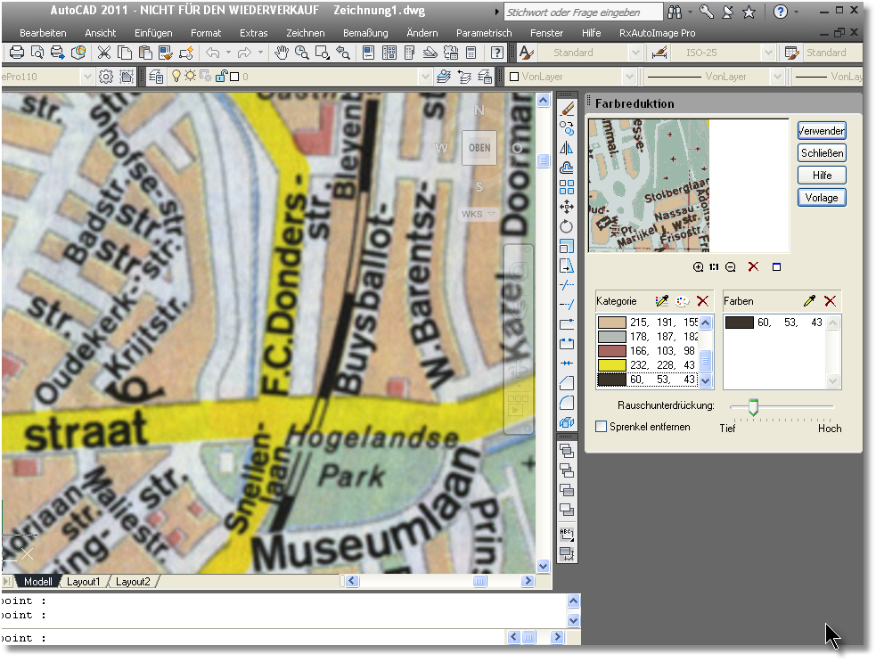 Rasterbearbeitung der RxAutoImage Serie R11 für AutoCAD 2011 (2012 in ...