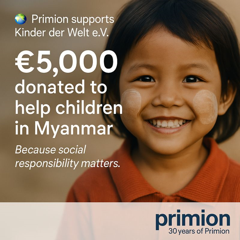 Primion übernimmt gesellschaftliche Verantwortung: 5.000 Euro ...