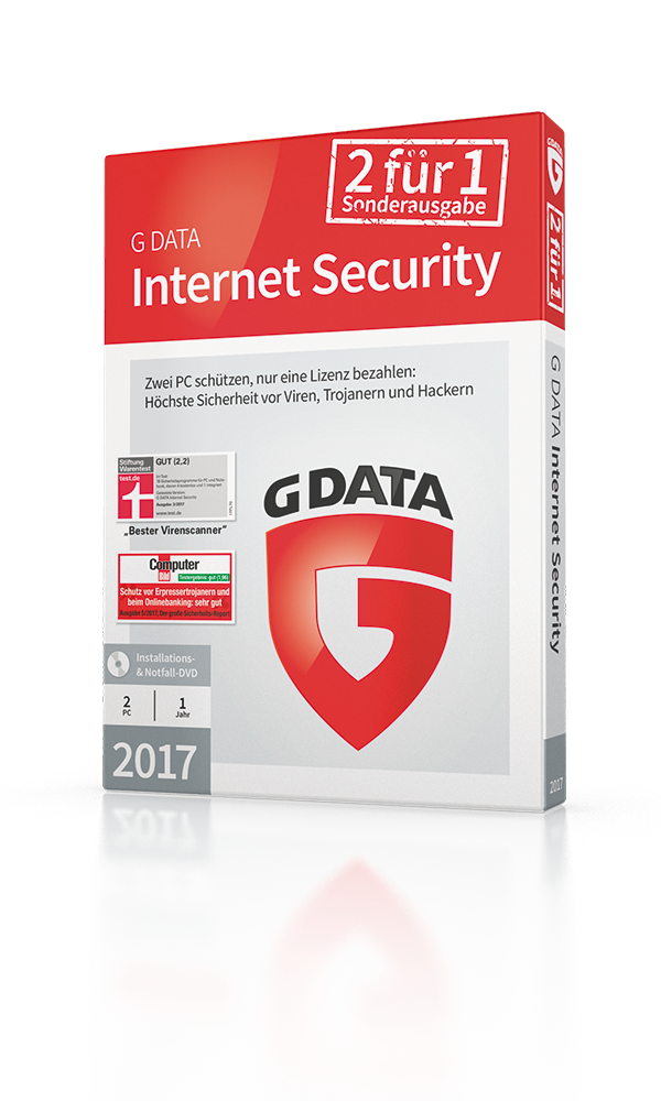 G DATA Internet Security 2 für 1 Sonderausgabe, G DATA CyberDefense AG ...