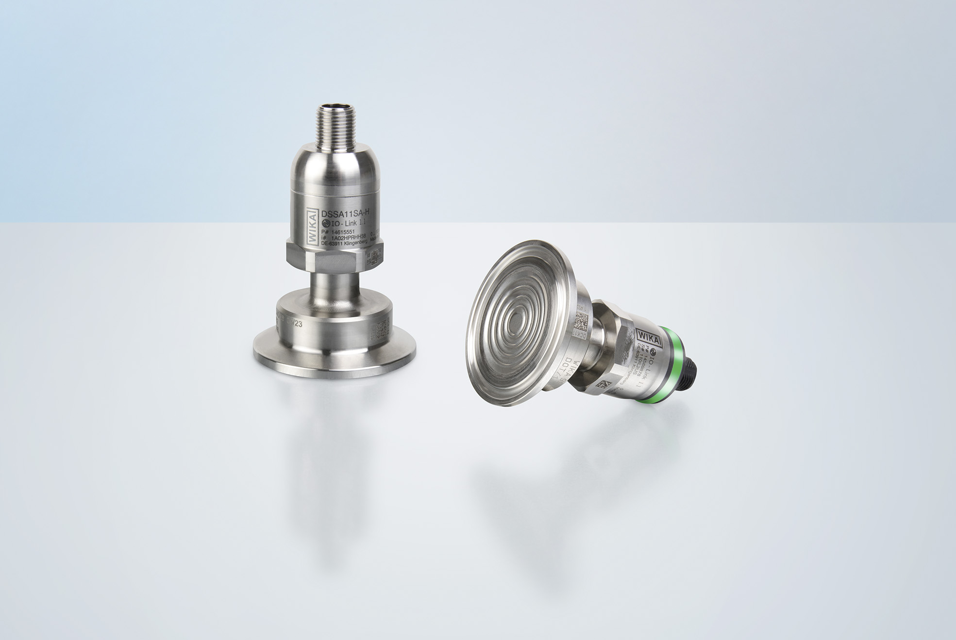 Hygienic diaphragm seal system with IO-Link and switch function, WIKA ...