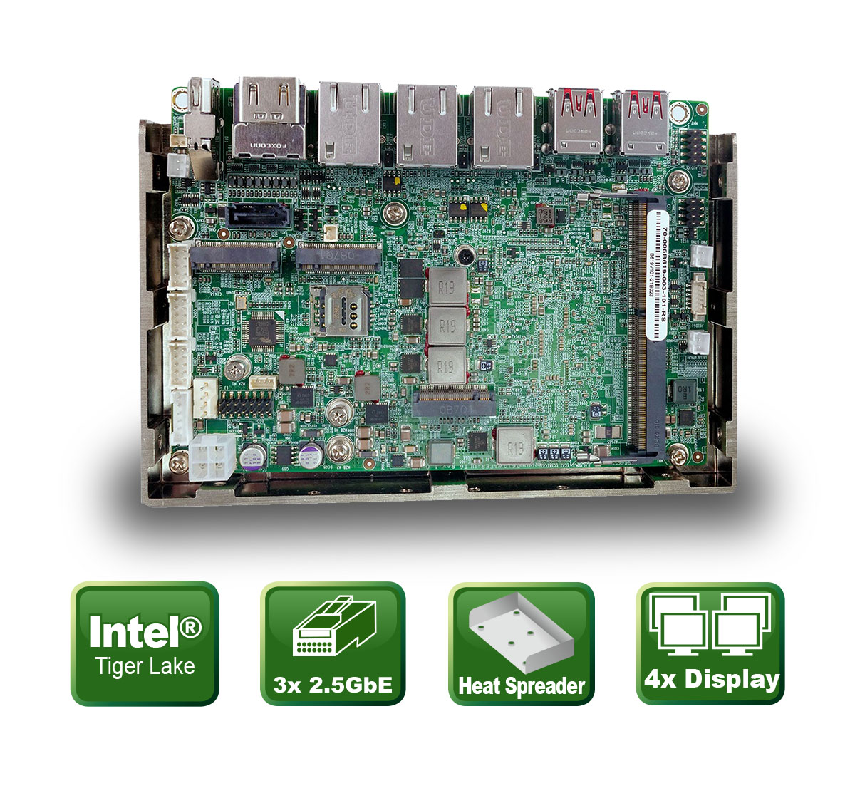 3,5“ Embedded Board mit Tripple 2.5G Netztwerkschnittstelle, ICP ...
