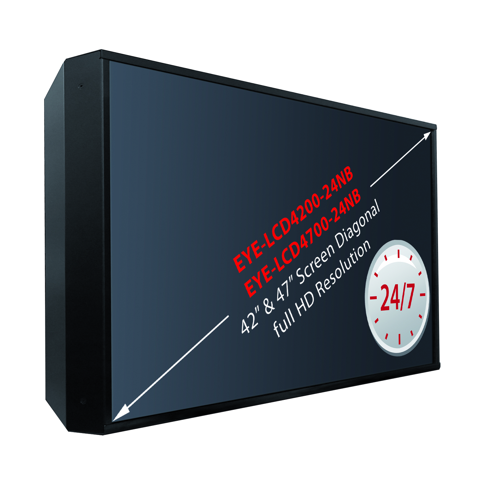 eyevis LCD monitor with embedded multi-codec and -vendor IP decoding ...