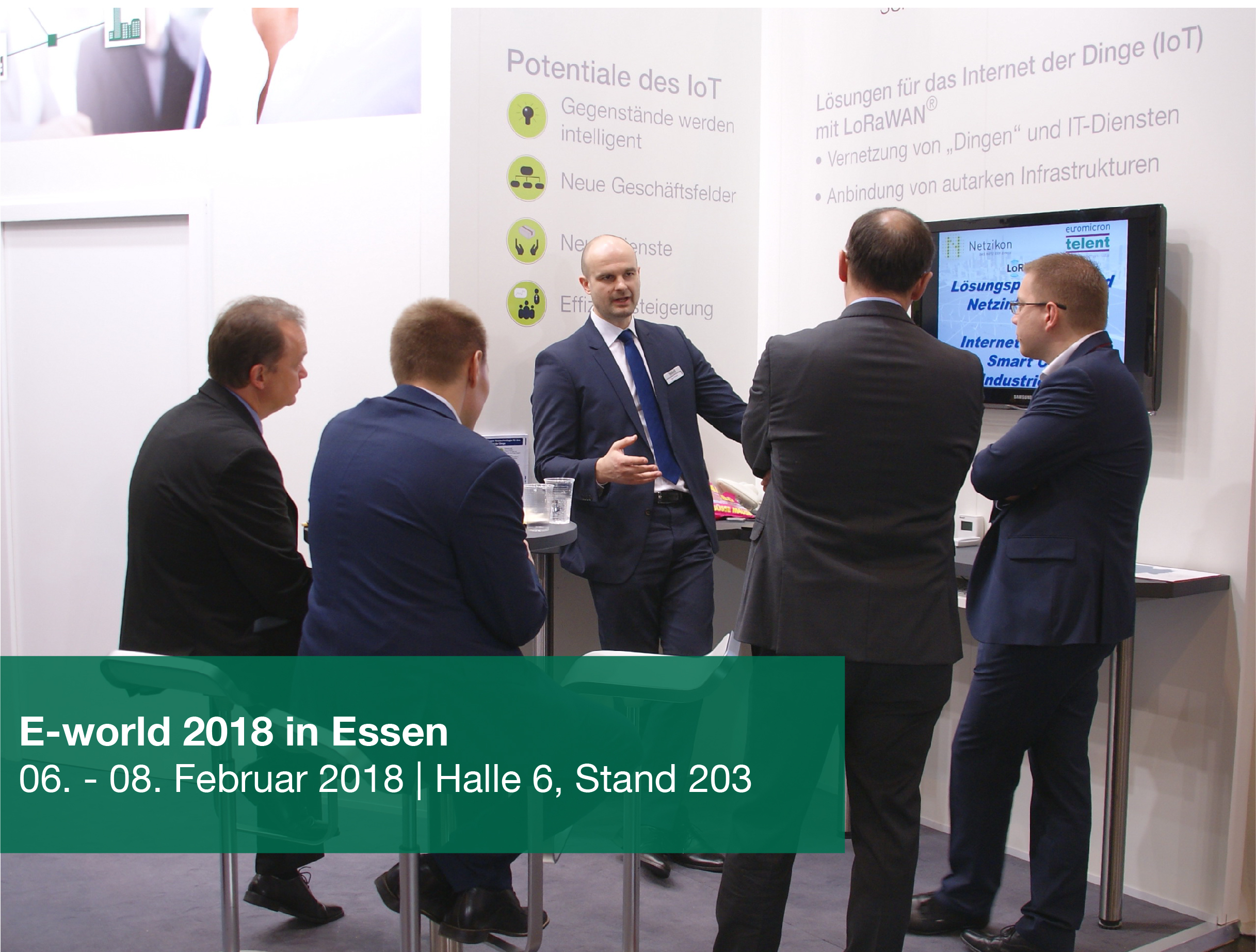 telent und Tochterunternehmen Netzikon auf der E-world 2018, telent ...