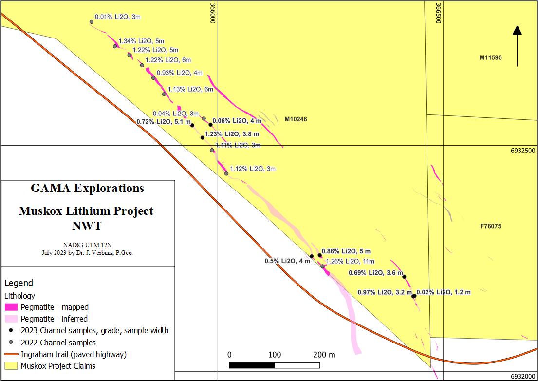 Gama announce assay results from channel sampling at its Muskox Lithium ...