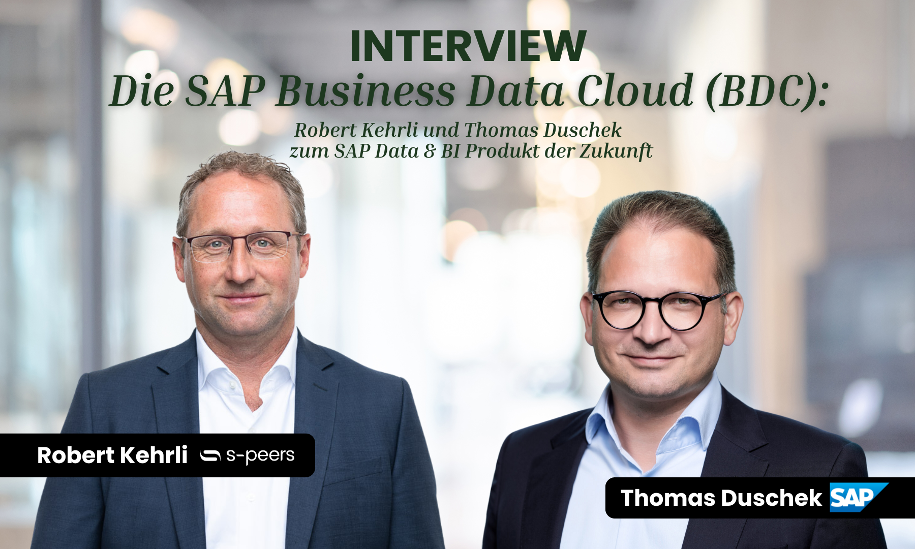Die SAP Business Data Cloud (BDC), s-peers AG, Story - PresseBox