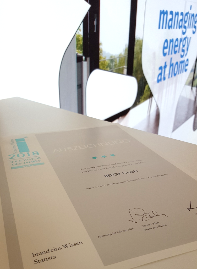 brand eins bestätigt: beegy ist „Innovator des Jahres 2018“, beegy GmbH ...