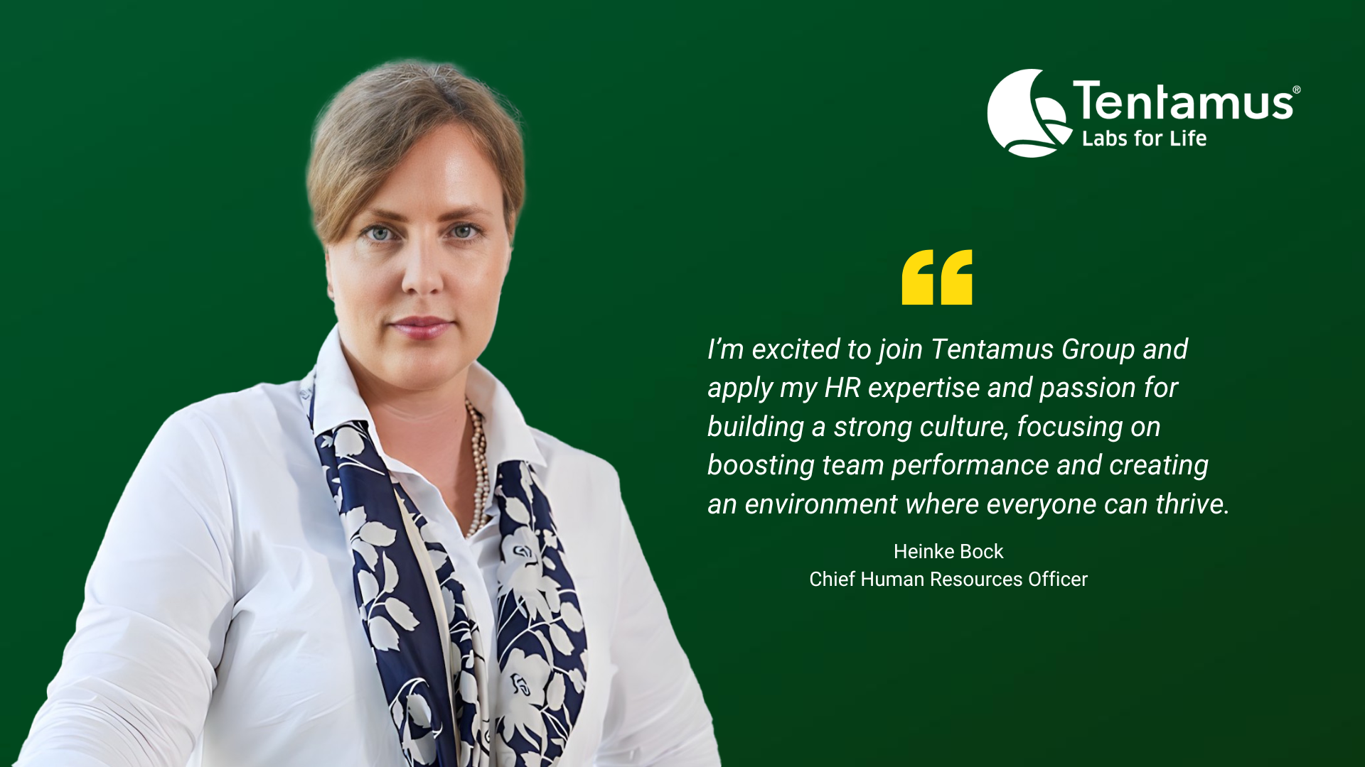 Ms. Bock will be the CHRO of the Tentamus Group starting mid-October ...