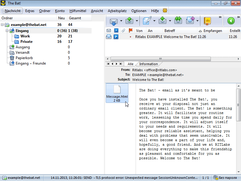 Mit Sicherheit besser: E-Mail-Client The Bat! in neuer Version 6.1 ...