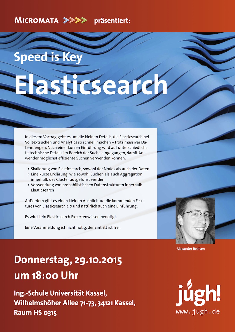 Terminhinweis der JUGH: Speed is Key - Elasticsearch, Micromata GmbH ...