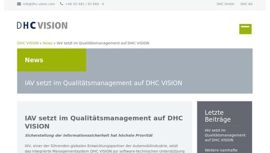 IAV setzt im Qualitätsmanagement auf DHC VISION, DHC Business Solutions ...